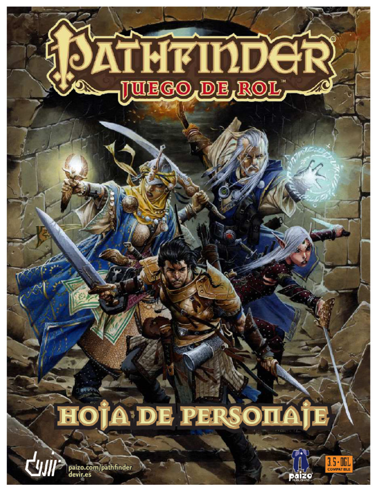 Pathfinder - Hoja de Personaje | Descargar gratis PDF | Juegos de mesa | Juego de azar