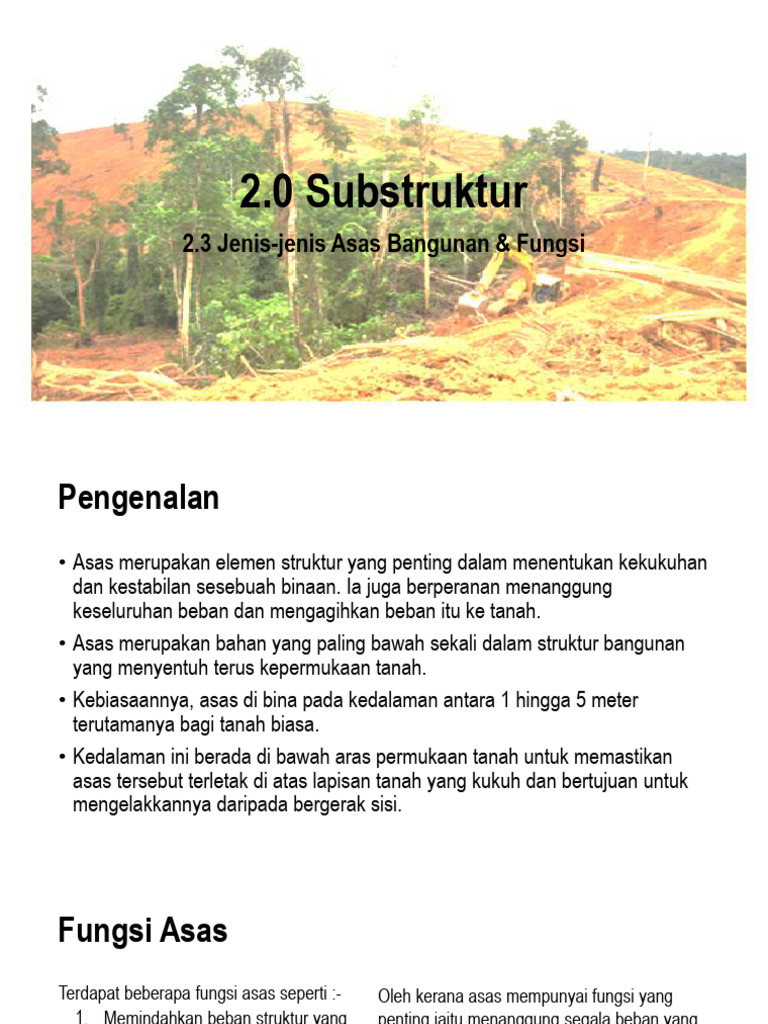 4 - Substruktur - Jenis-Jenis Asas Dan Fungsi | PDF
