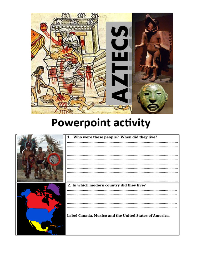 Aztec Society Powerpoint Activity | PDF