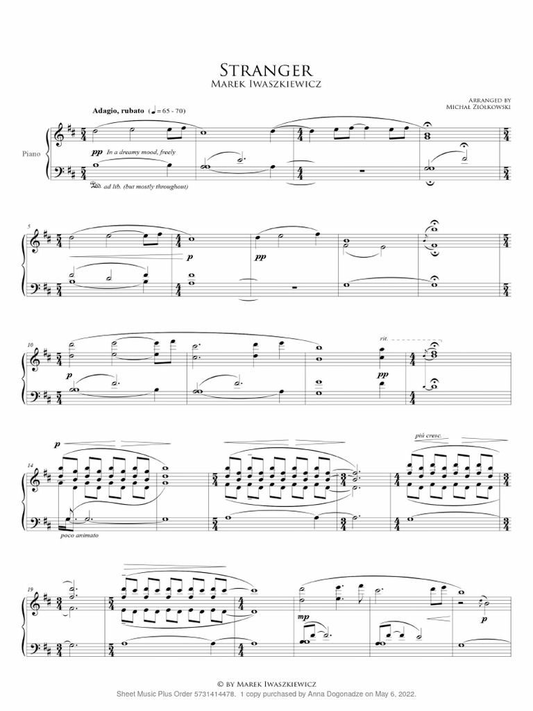 Sheet Music Order Confirmation | PDF