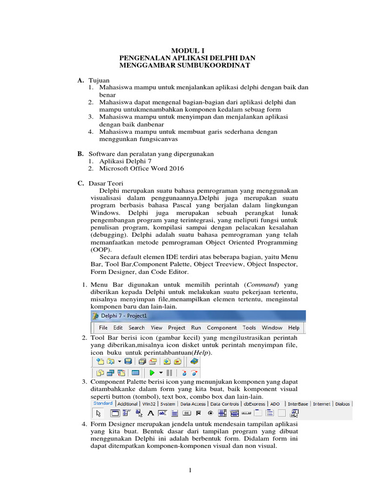 Modul Praktikum Grafika Komputer (TI-S1) | PDF