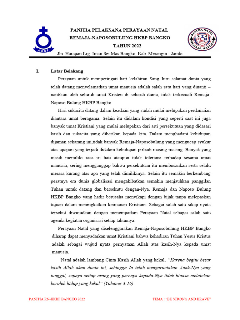Proposal Dana Perayaan Natal 2023 | PDF