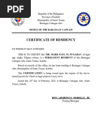 Barangay Endorsement Letter | PDF