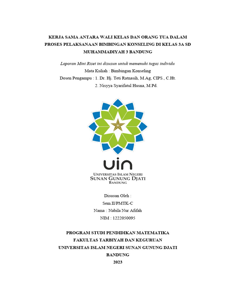 Laporan Mini Riset BK | PDF | Karier & Perkembangan