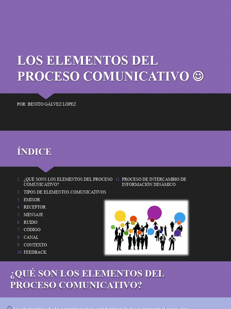 Los Elementos Del Proceso Comunicativo | PDF | Comunicación | Comunicación humana