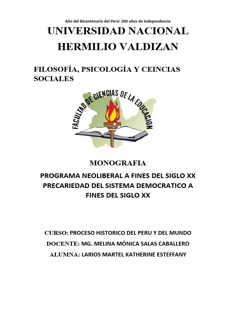 Año Del Bicentenario Del Perú | PDF