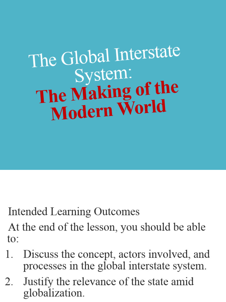 Contemporary World Lesson 4 | PDF
