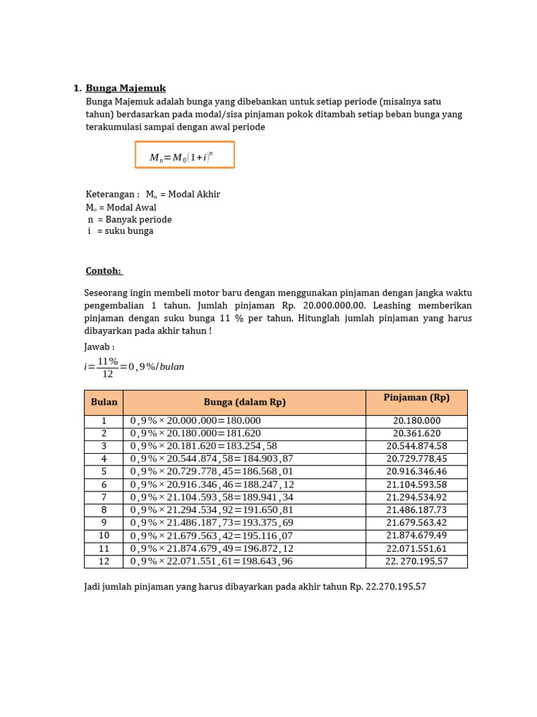 Materi Bunga Majemuk, Anuitas | PDF
