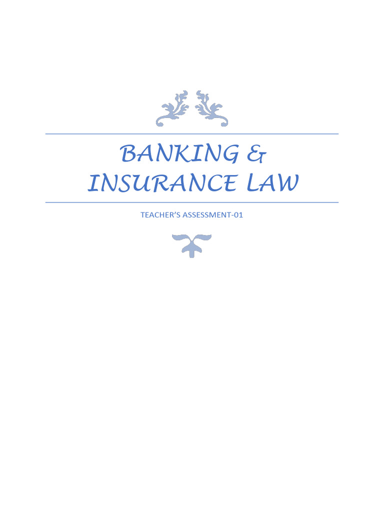 Banking and Insurance Law | PDF | Insurance | Life Insurance