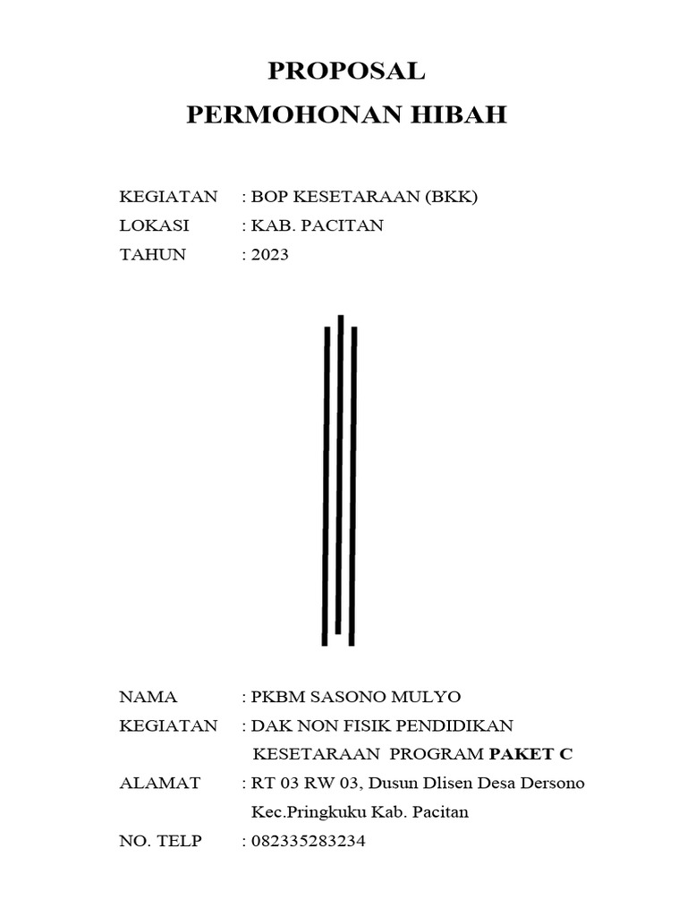 Proposal Hibah Pendidikan Kesetaraan 2023 | PDF | Ilmu Sosial