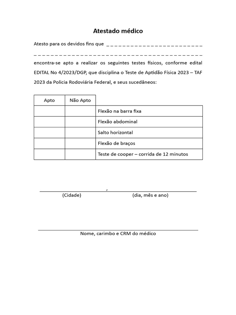 Modelo de Atestado médico | PDF