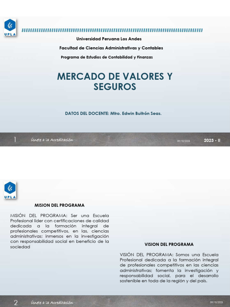 Material Semana 6 MVS-II 2023 | PDF | Reaseguro | Seguro