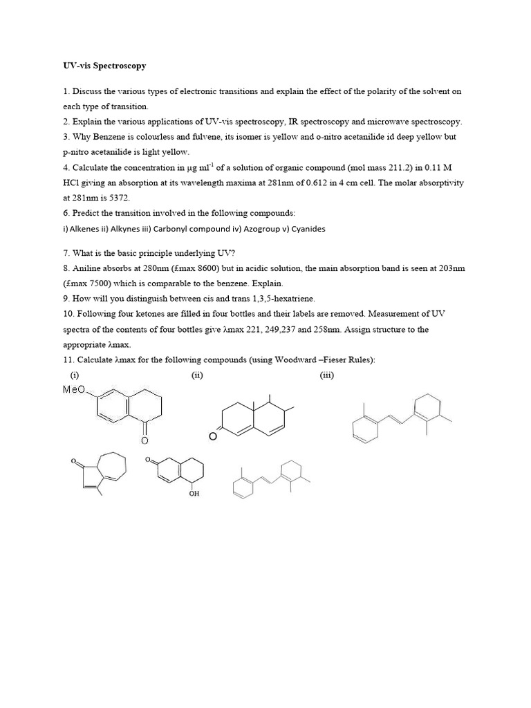 UV-Vis Spectroscopy: Principles and Applications | PDF