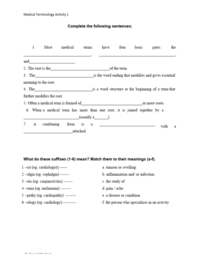 Medical Terminology | PDF | Clinical Medicine | Medical Specialties