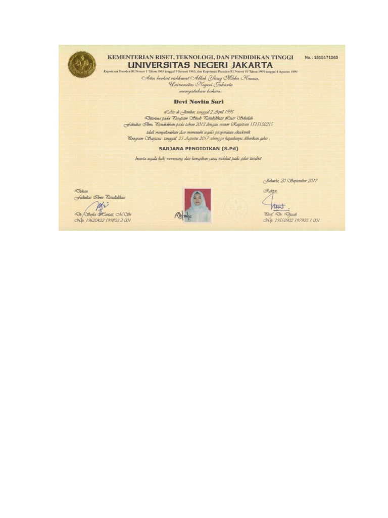 Ijazah Dan Transkip Nilai | PDF