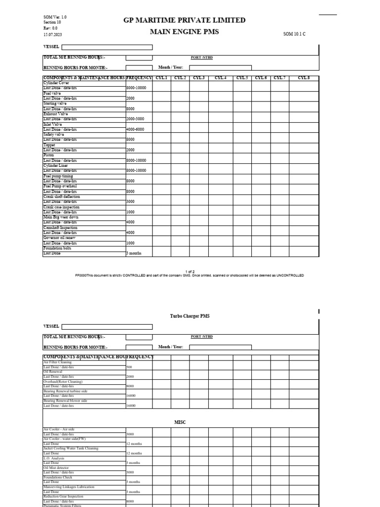 Som 10.1 C Me Machinery Pms | PDF | Valve | Engines