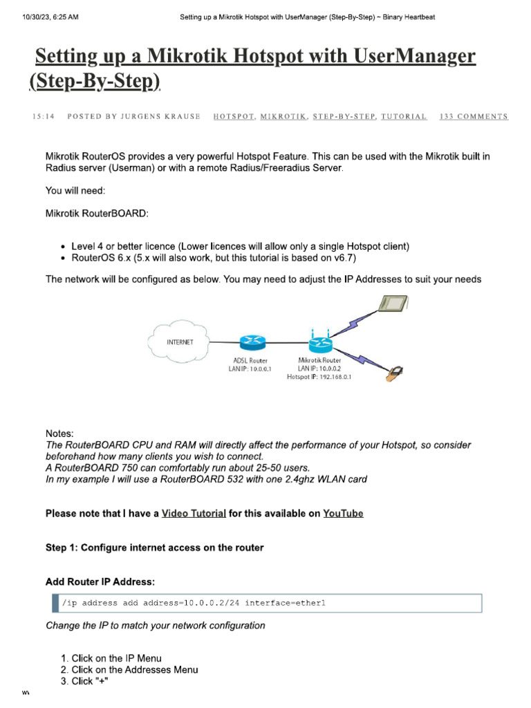 Hotspot With Radius Server Pdf