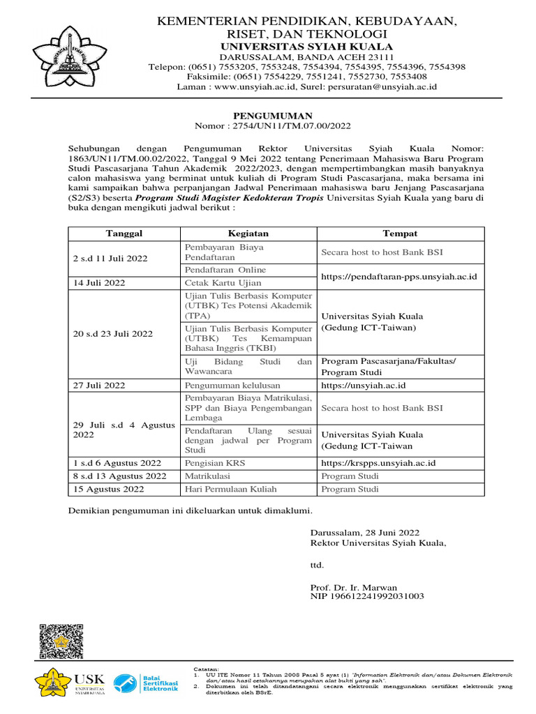 Perpanjangan Pps 2022 | PDF