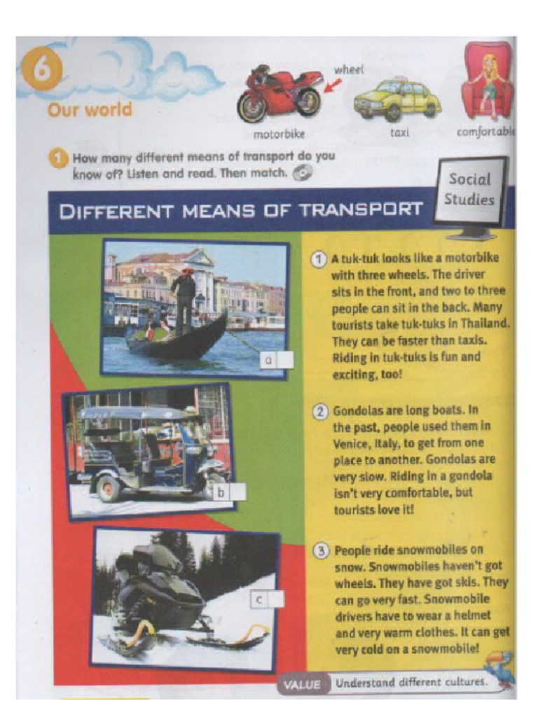 Different Means of Transport | PDF