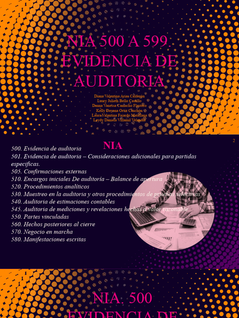 Nia 500 A 599 Evidencia de Auditoria | PDF