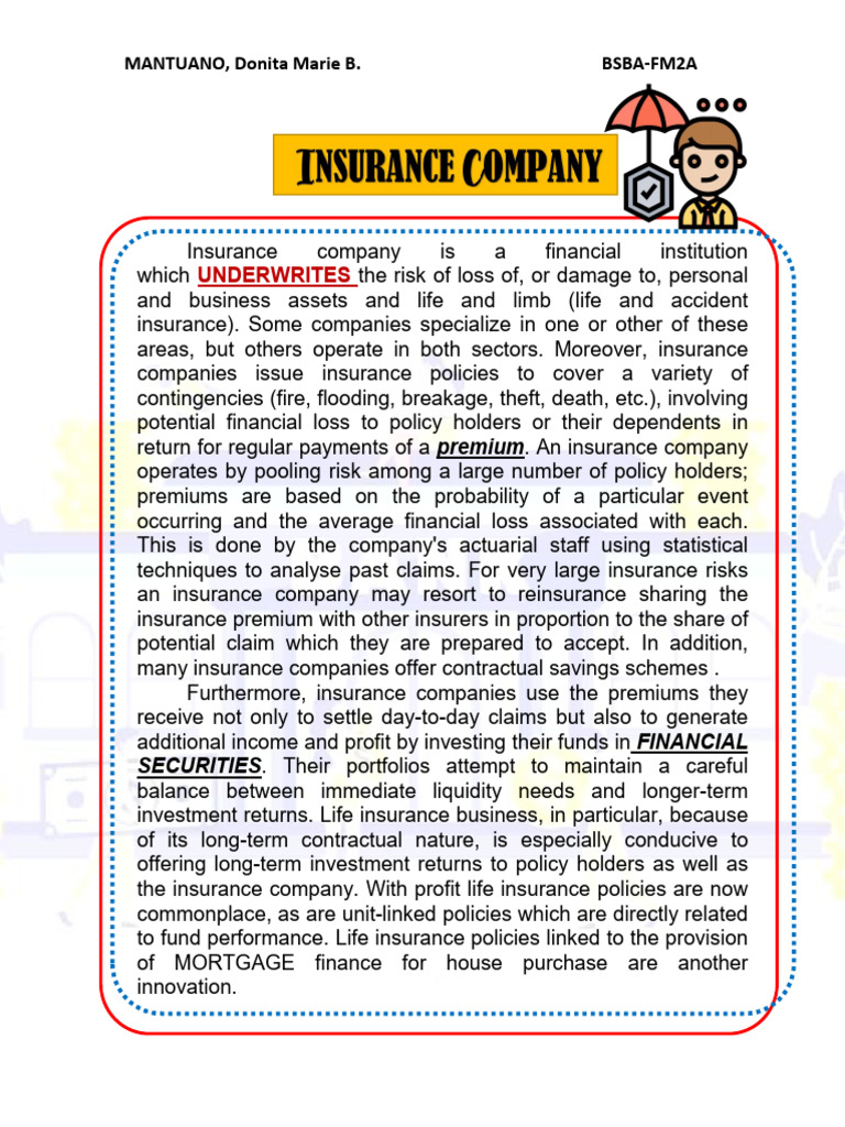 Insurance Company | PDF
