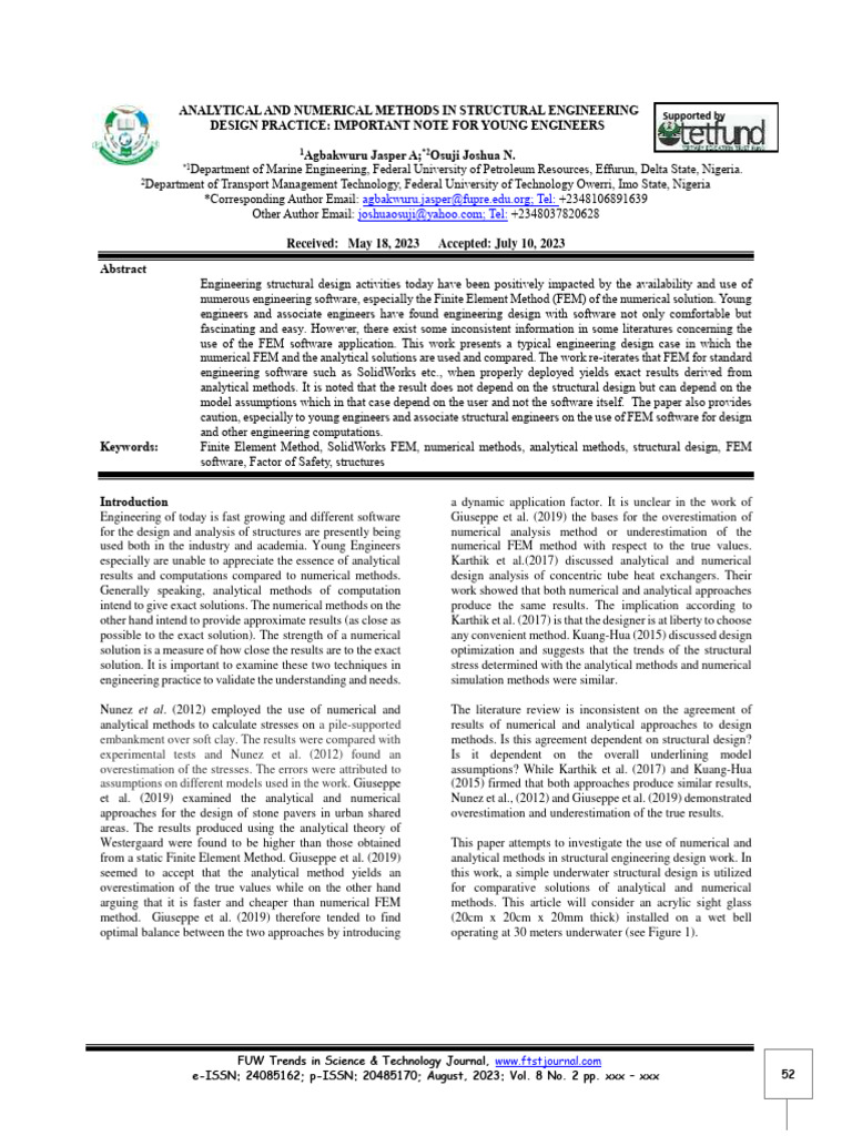 Analytical vs Numerical Methods in Engineering | PDF | Finite Element ...