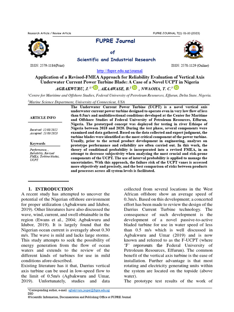Application of A Revised FMEA Approach For Reliability Eval of VA UCPT ... Application of A Revised FMEA Approach For Reliability Eval of VA UCPT ...