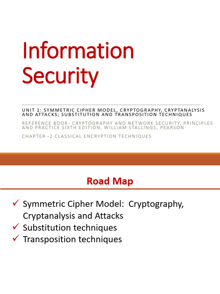 Unit 1 - 2022 | PDF | Cryptography | Cryptanalysis