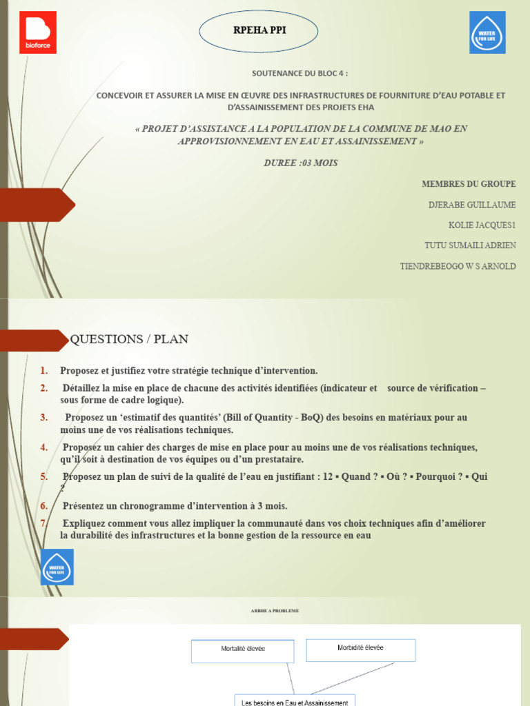 Présentation Bloc - 4 | PDF | Eau | Assainissement