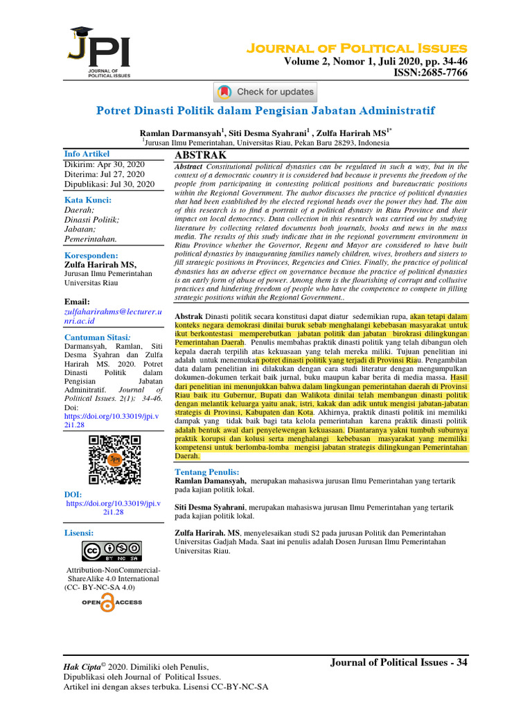 Jurnal PPKN 3 | PDF | Indonesia | Government