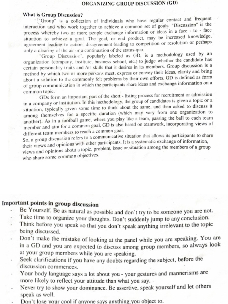 Group Discussion, Seminar and Conference | PDF