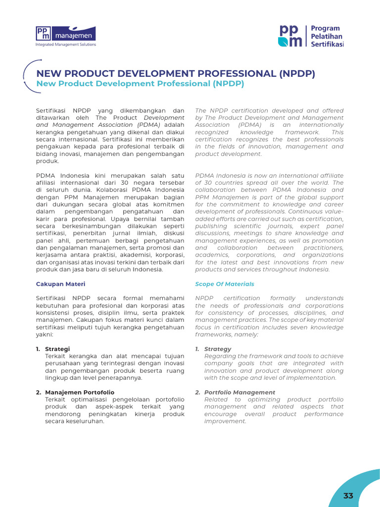 New Product Development Professional (NPDP) | PDF