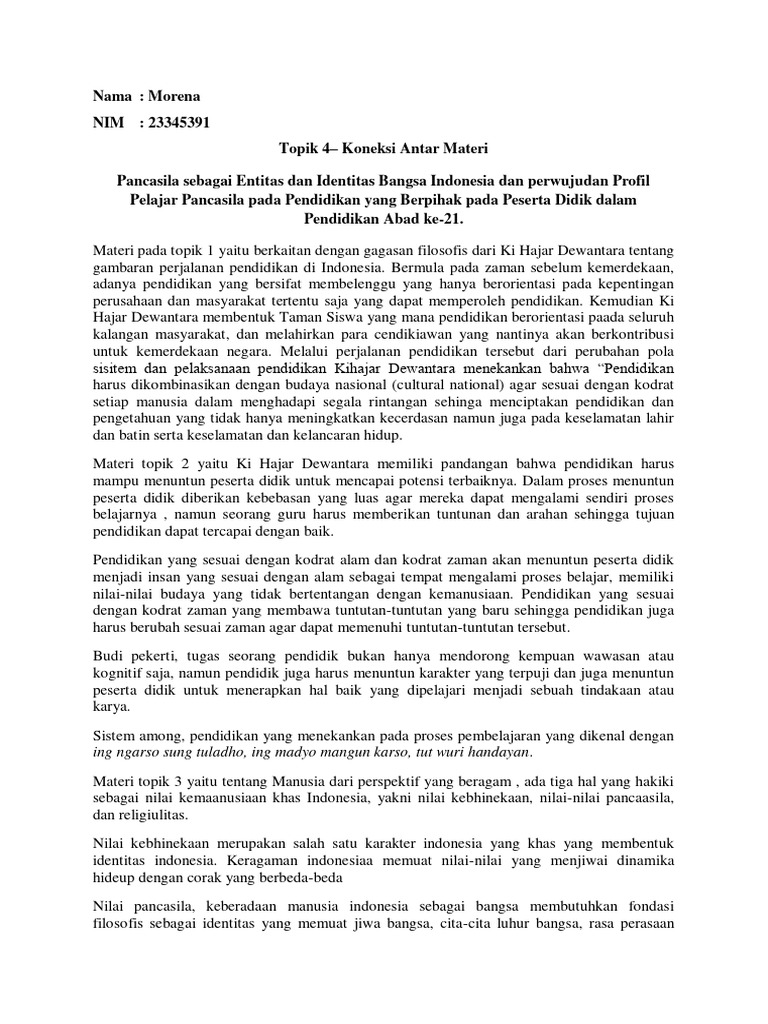 Topik 4 Koneksi Antar Materi FPI | PDF