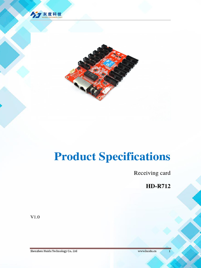 HD-R712 Specification V1.0 | PDF | Display Resolution | Information And ...