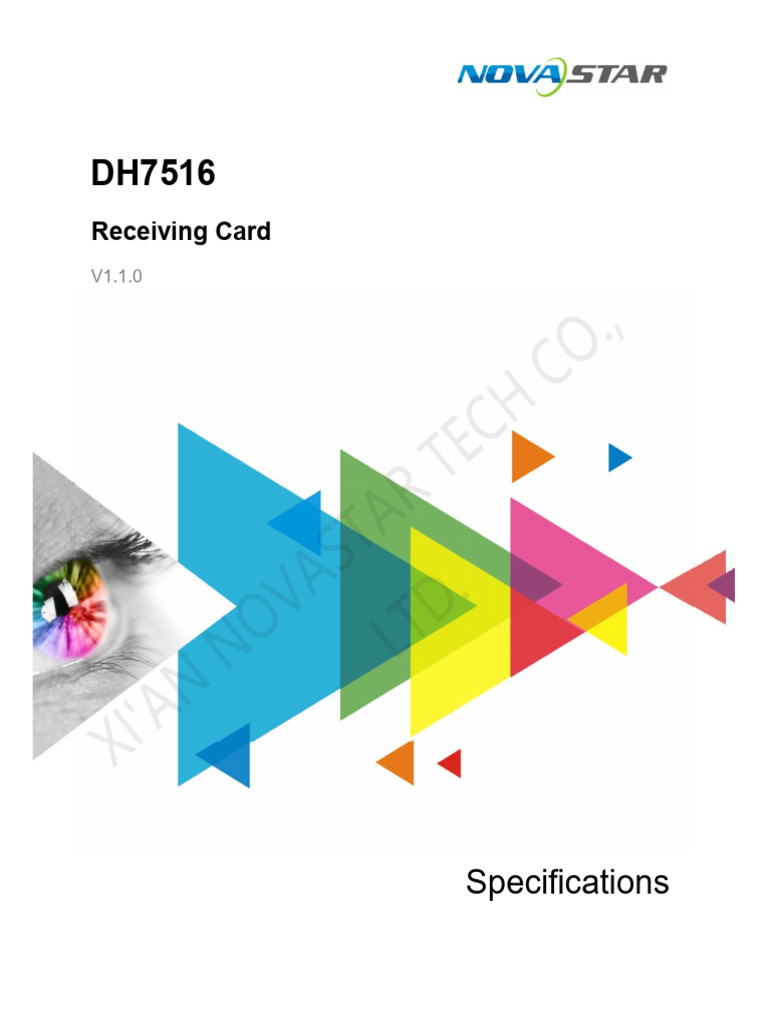 DH7516 Nova Receiving Card Spec English | PDF | Rgb Color Model | Backup