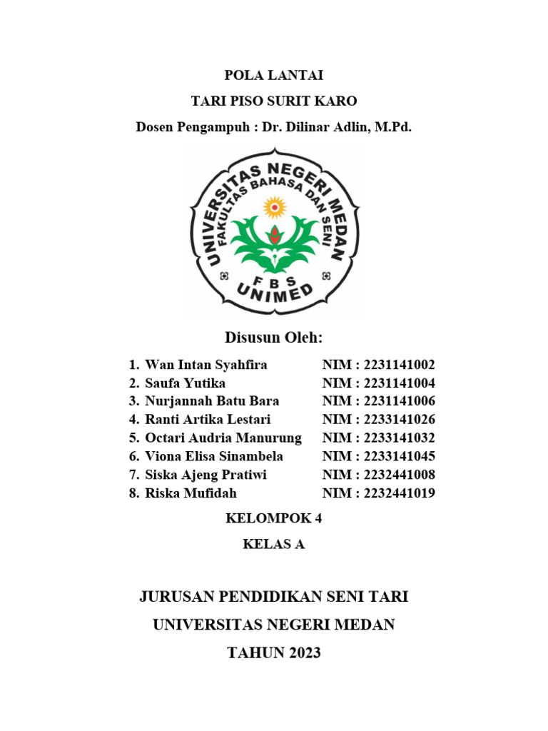 Pola Lantai Karo 2 Kel 4 | PDF