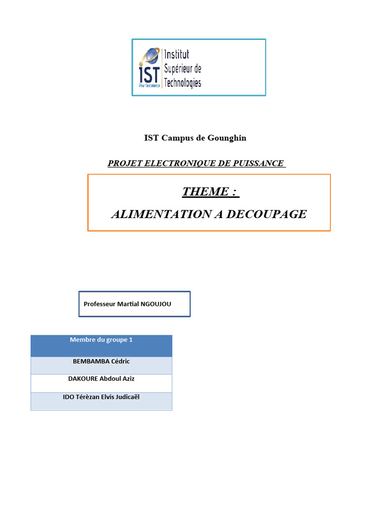 Alimentation A Decoupage Reguls | PDF