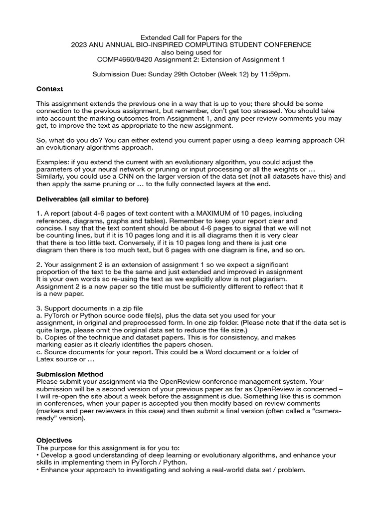 COMP4660-8420 Assignment2 | Download Free PDF | Academic Publishing ...