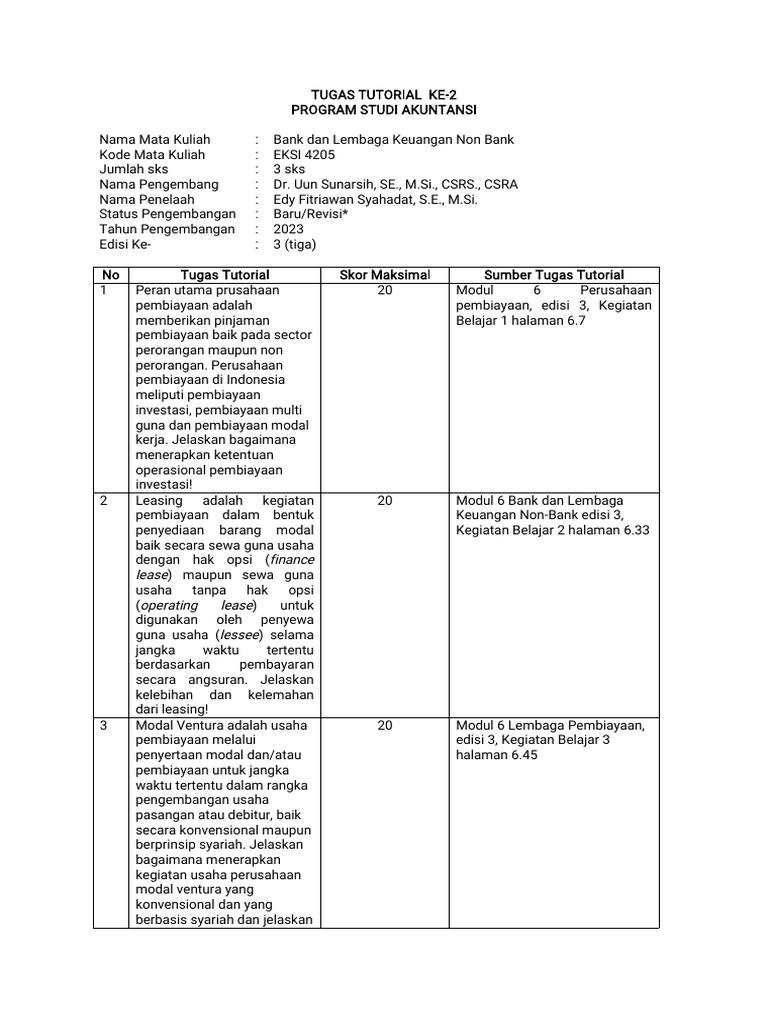 Tugas Tutorial Ke 2 | PDF