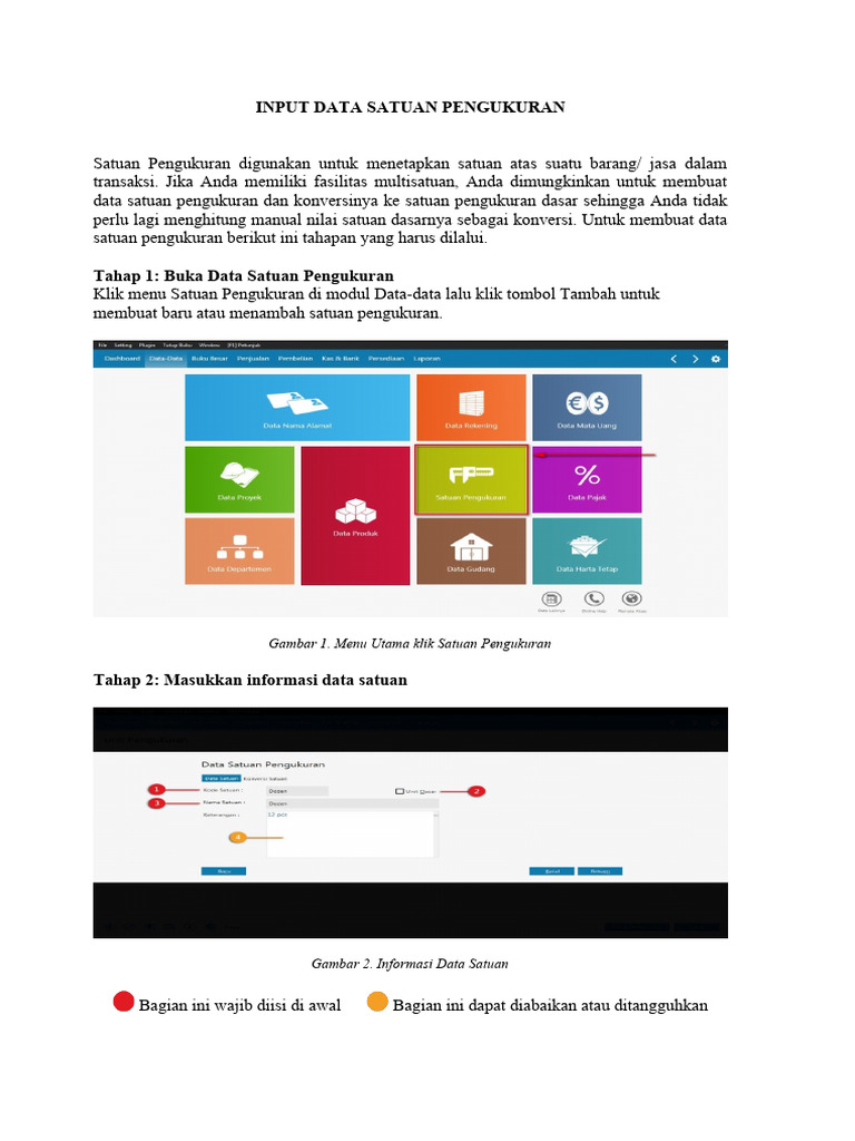 Input Data Satuan Pengukuran | PDF