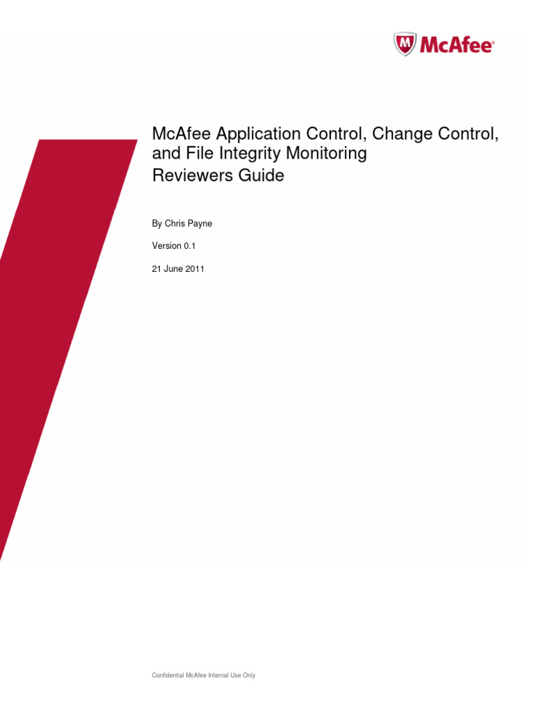 McAfee Solidcore Reviewers Guide | PDF | Installation (Computer Programs) | Trademark