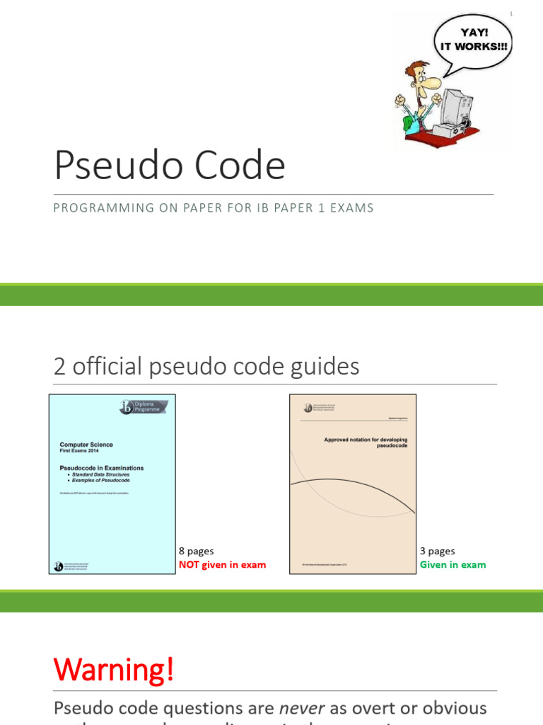 Pseudo Code IB 1 | PDF