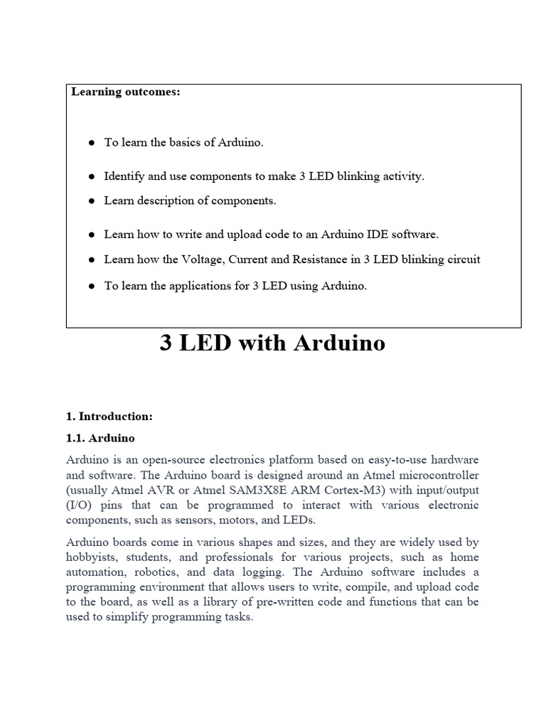 E-Book 3 LED Blinking | PDF | Science & Mathematics
