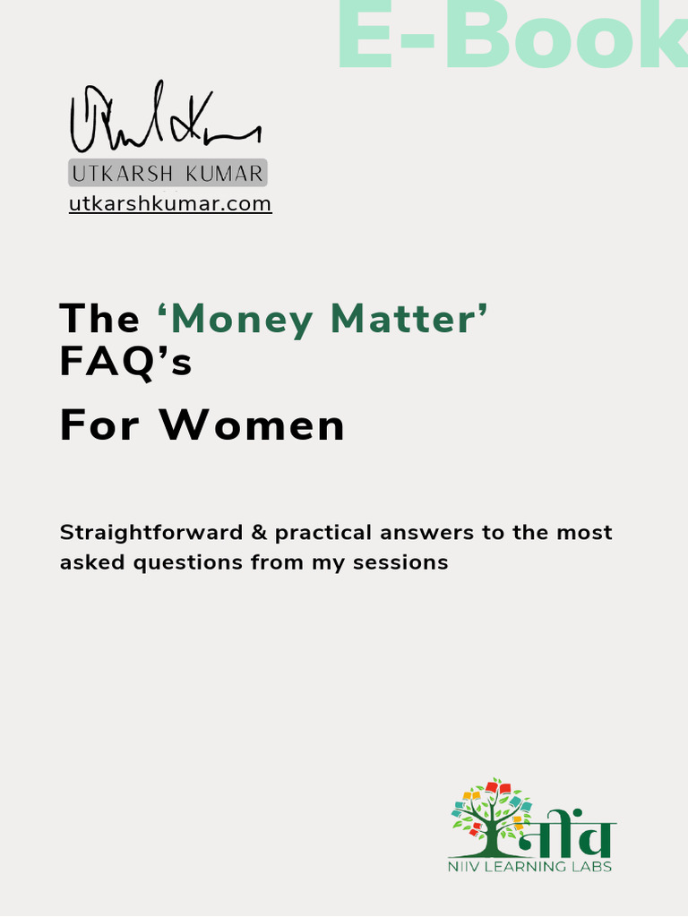 Financial Literacy For Women-The Money Matter FAQs-For Women | PDF