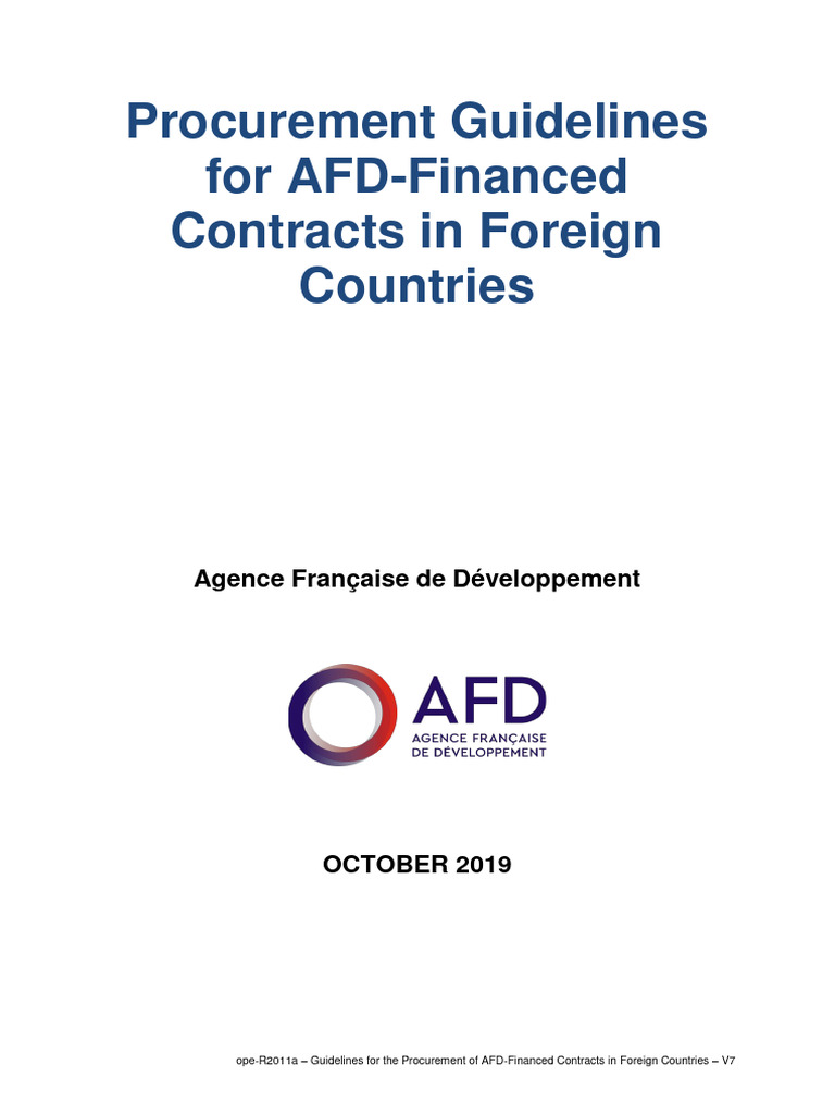 Ope R2011a Foreign Countries Procurement Guidelines | PDF | Request For ...