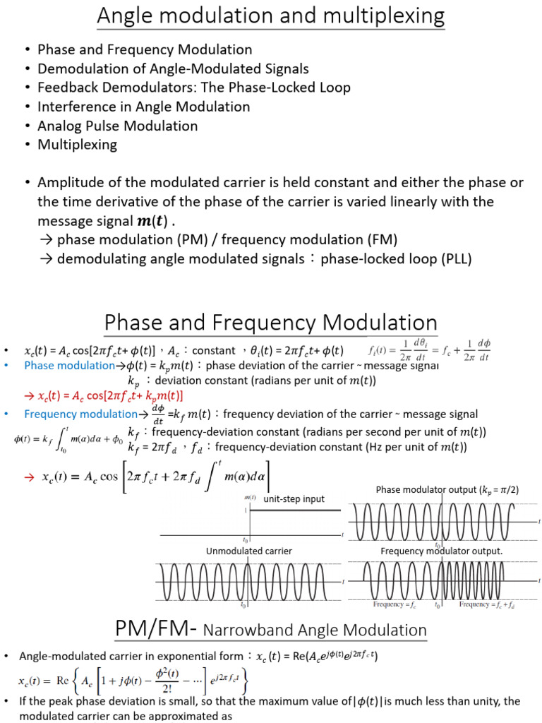 4 Angle Modulation And Multiplexing Pdf
