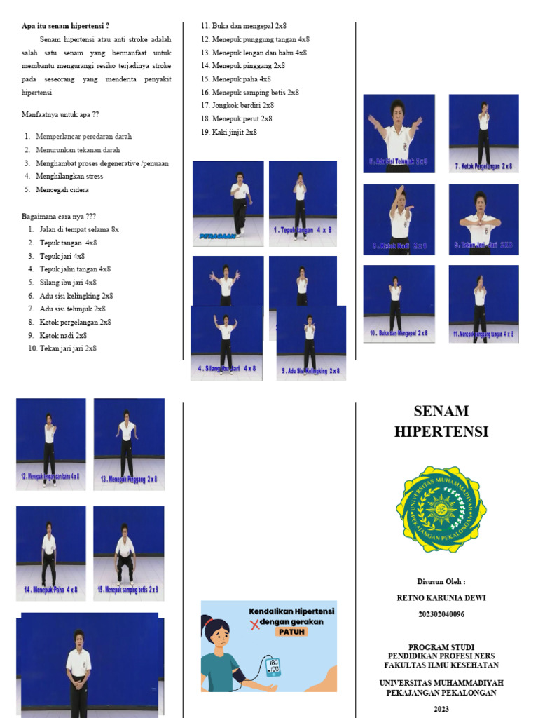 Leaflet Senam Hipertensi | PDF