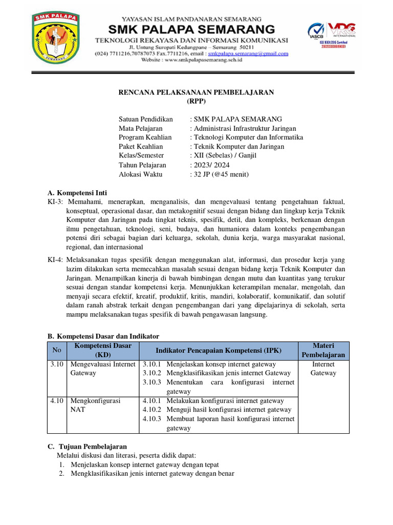 RPP Aij KD 3.10 | PDF