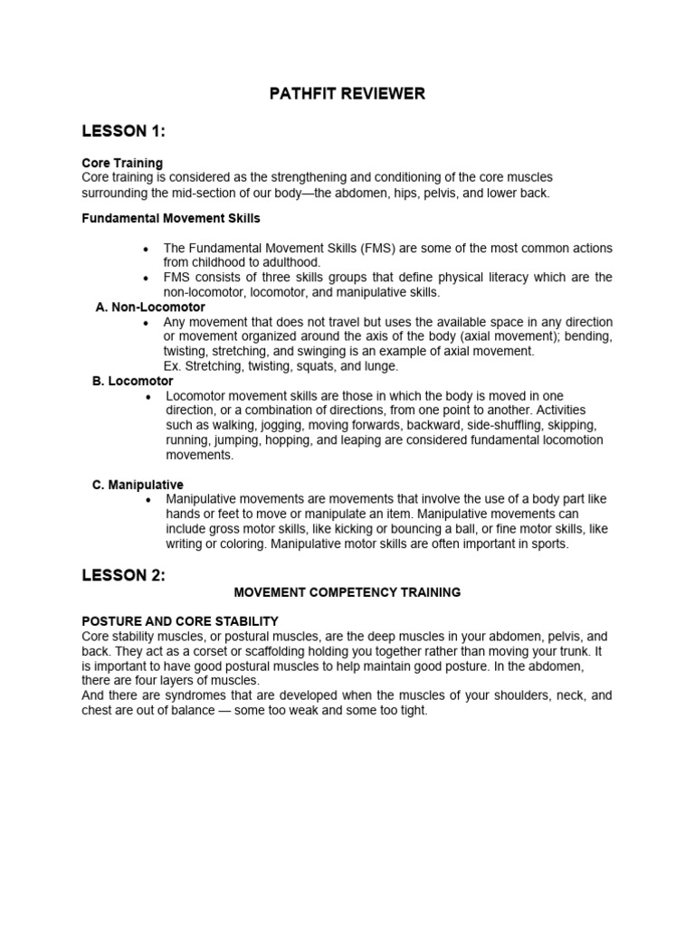 Pathfit Reviewer | PDF