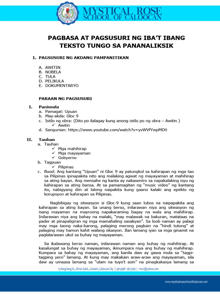 Pagbasa Big Task | PDF